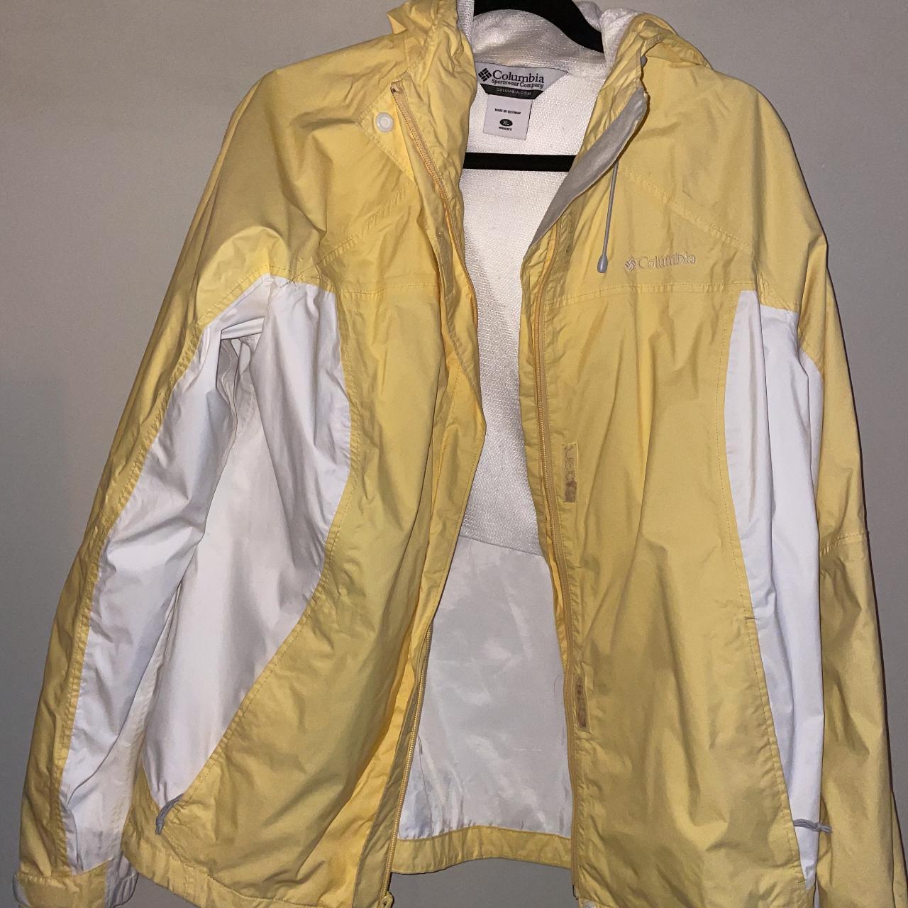 Columbia Yellow Rain Jacket - Women's Medium - Depop