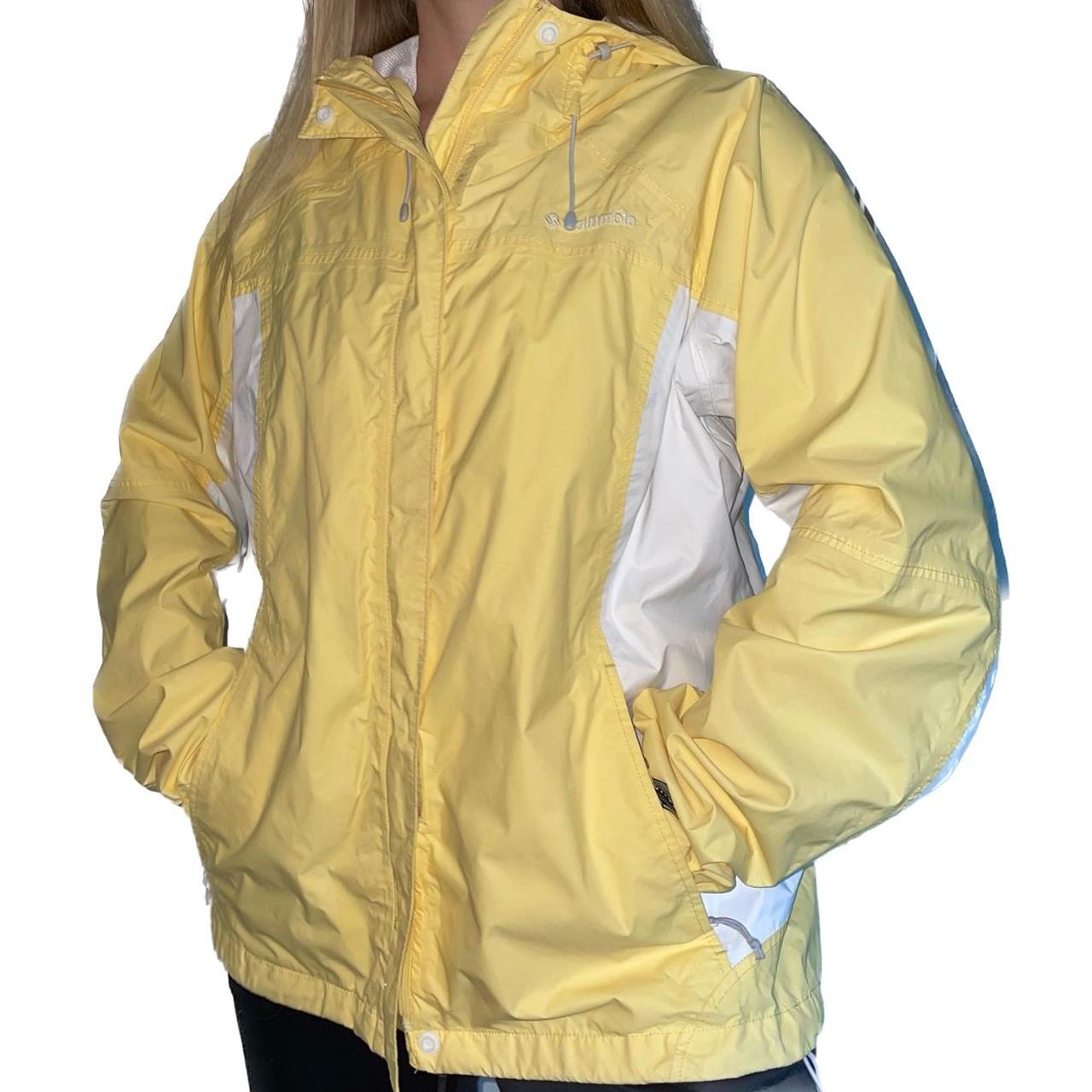 Columbia Yellow Rain Jacket - Women's Medium - Depop