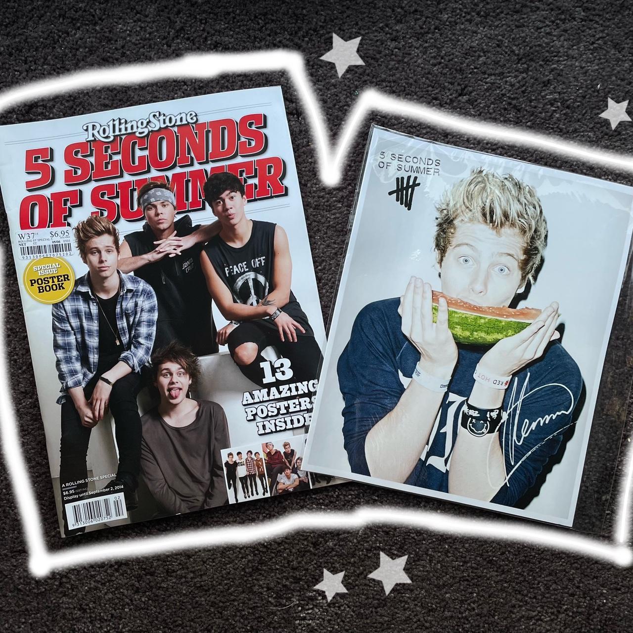 5SOS POSTER MAG + CARDS BUNDLE x1 2014 Rolling... - Depop