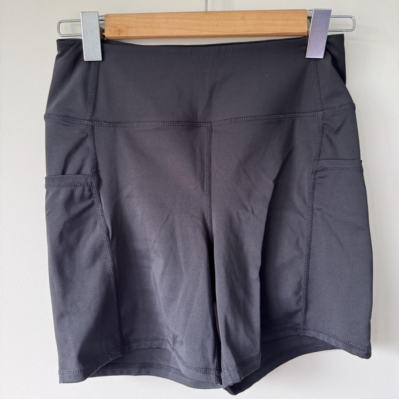 Black activewear shorts, has pockets on the sides... | Depop
