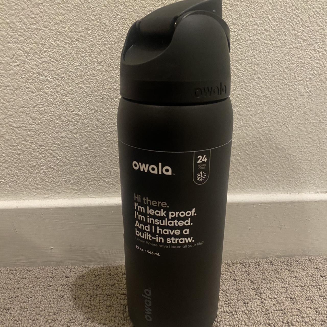Owala Water Bottle Black brand new never used 32 oz... - Depop