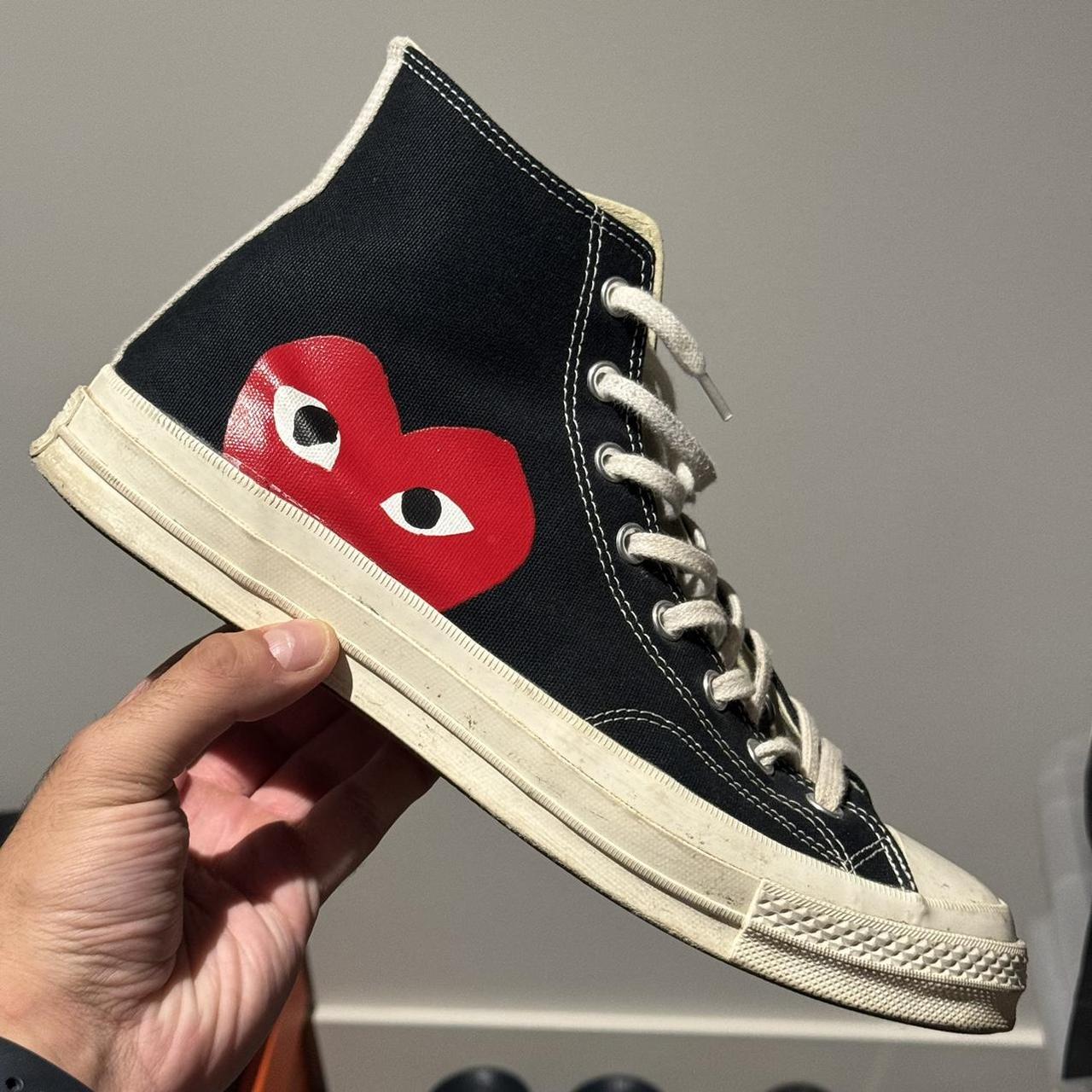 Converse x CDG Navy UK 11 /US 12 Commes De Garçon - Depop