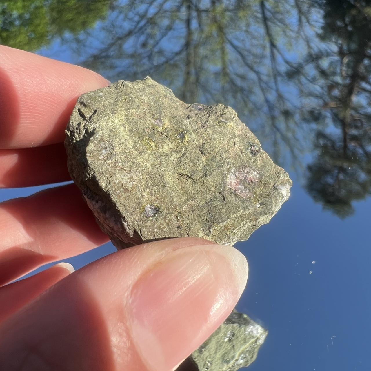 Rough Michigan epidote + quartz specimen Approx... - Depop