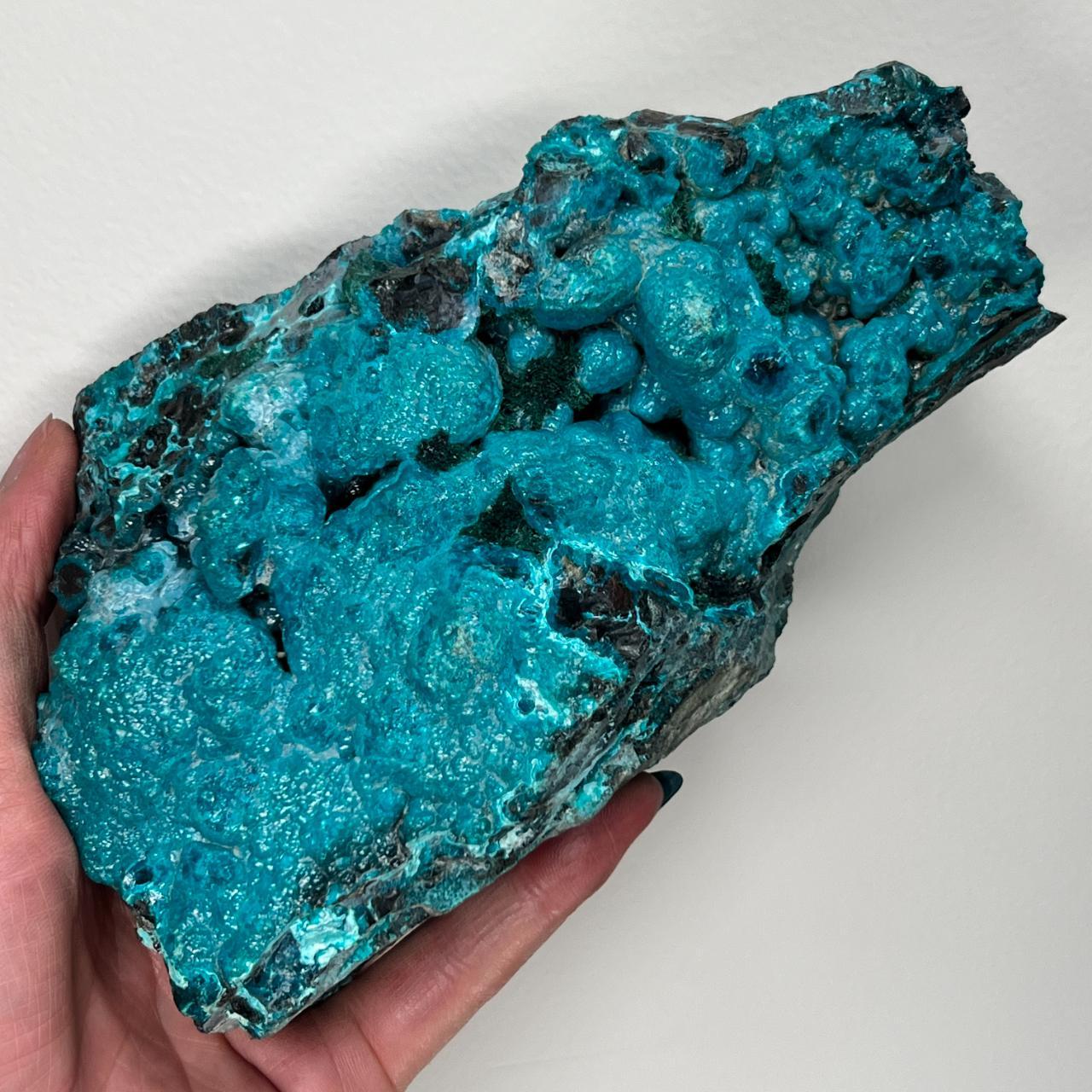 XL Gemmy Botryoidal Chrysocolla/Gem Silica from... - Depop