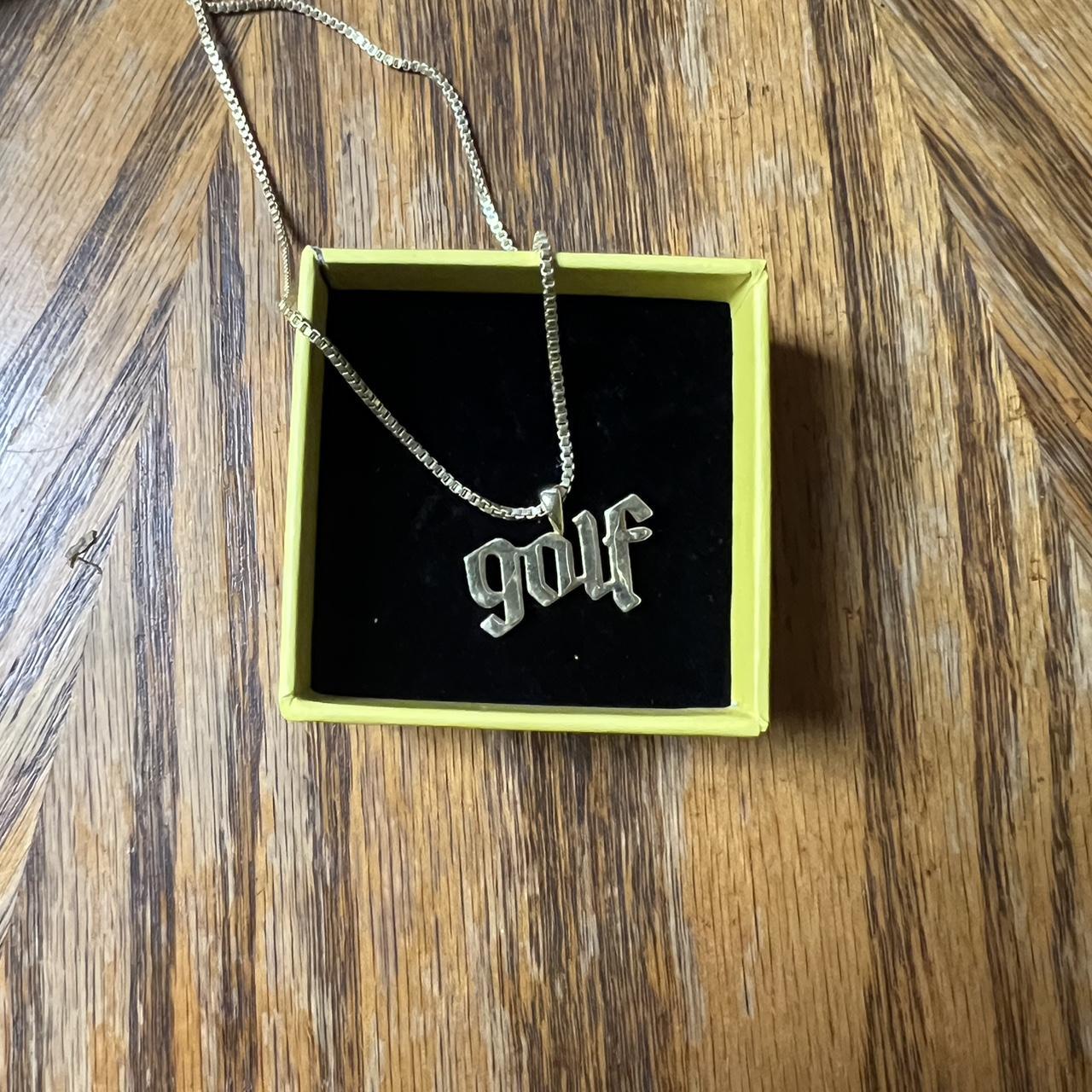 Golf Wang old english chain 9/10 condition, barely... - Depop
