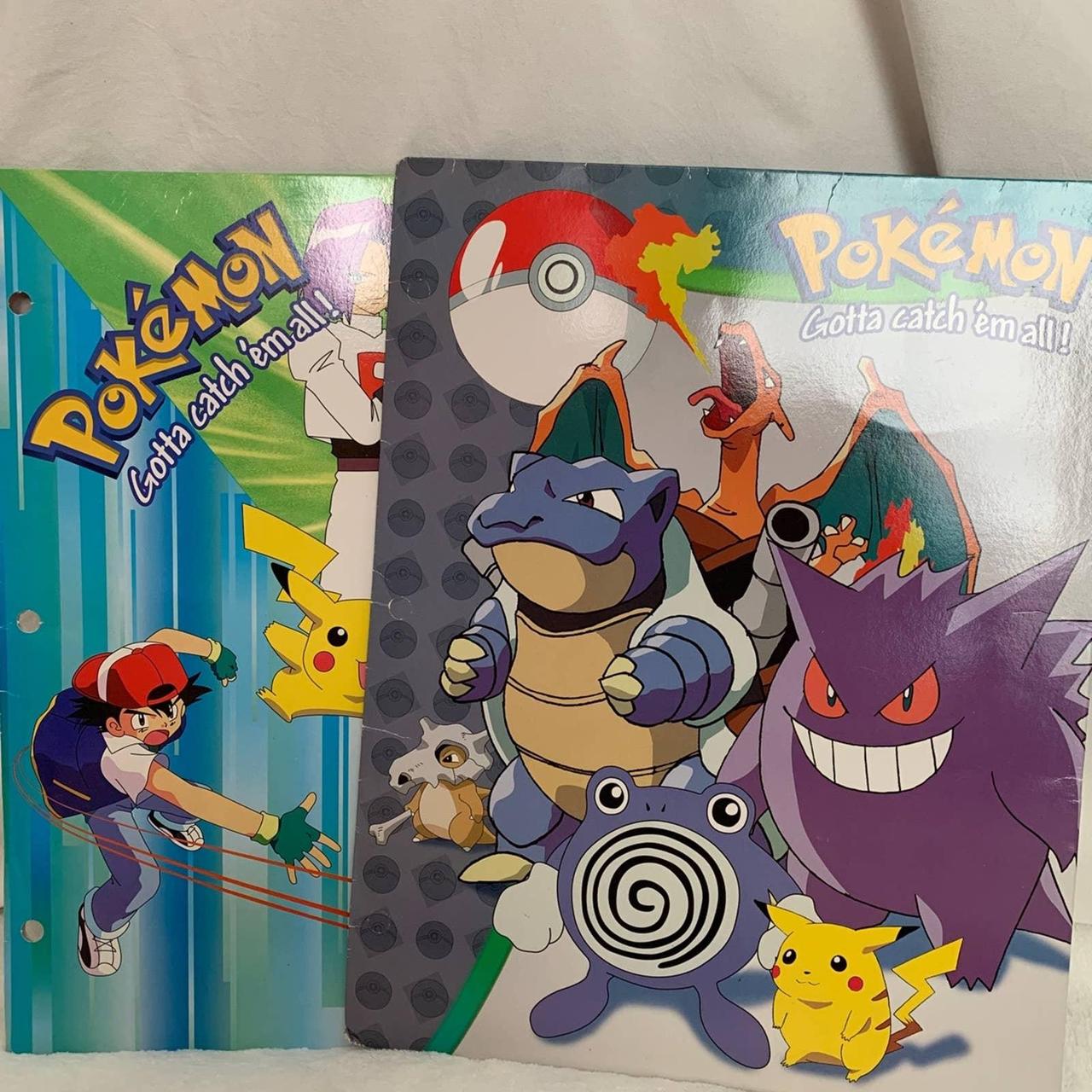 Pokémon folders — lot of 2 vintage 1999 Nintendo... - Depop