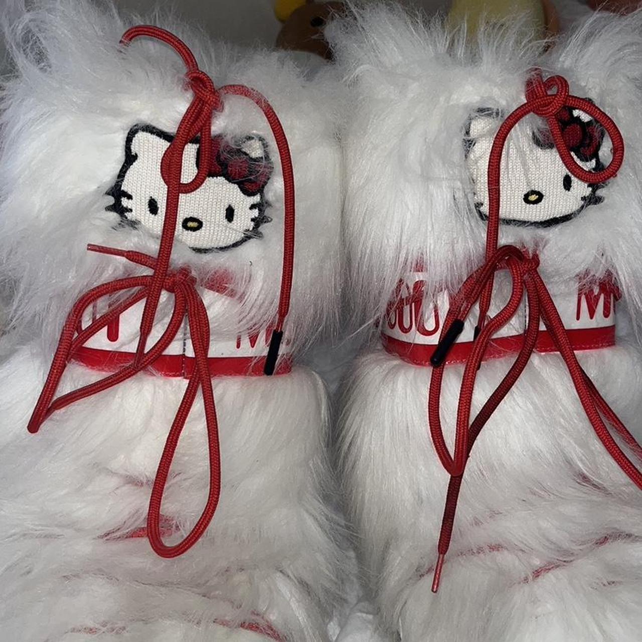 Hello x kitty gcds moon-boots super rare, soft comfy... - Depop