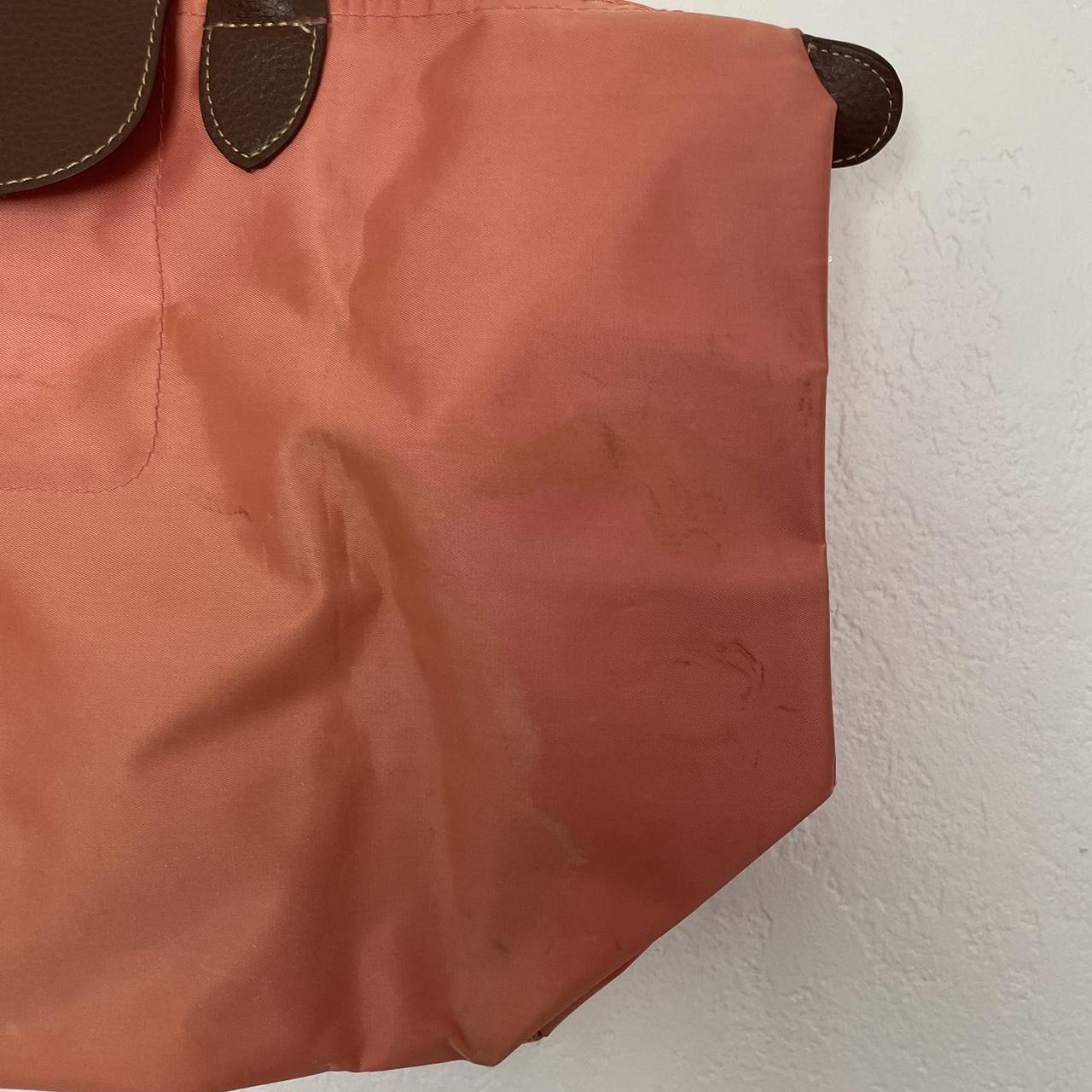 Vintage Peach Longchamp tote bag! Has removable stains! - Depop