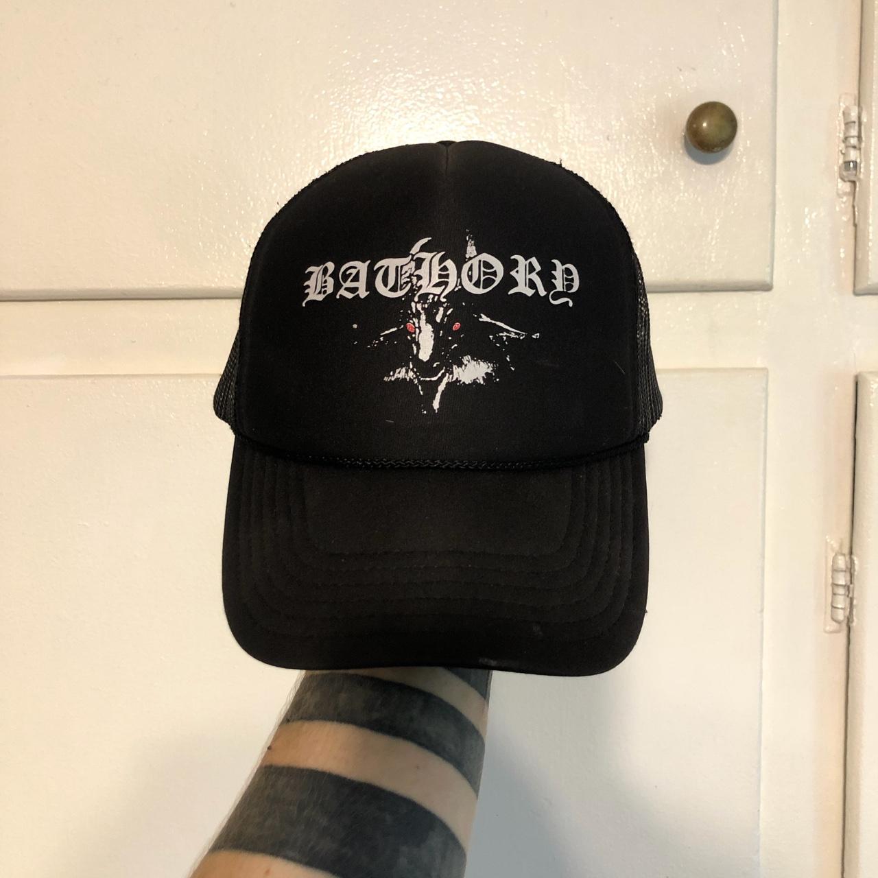 Bathory trucker hat. #Bathory #blackmetal - Depop