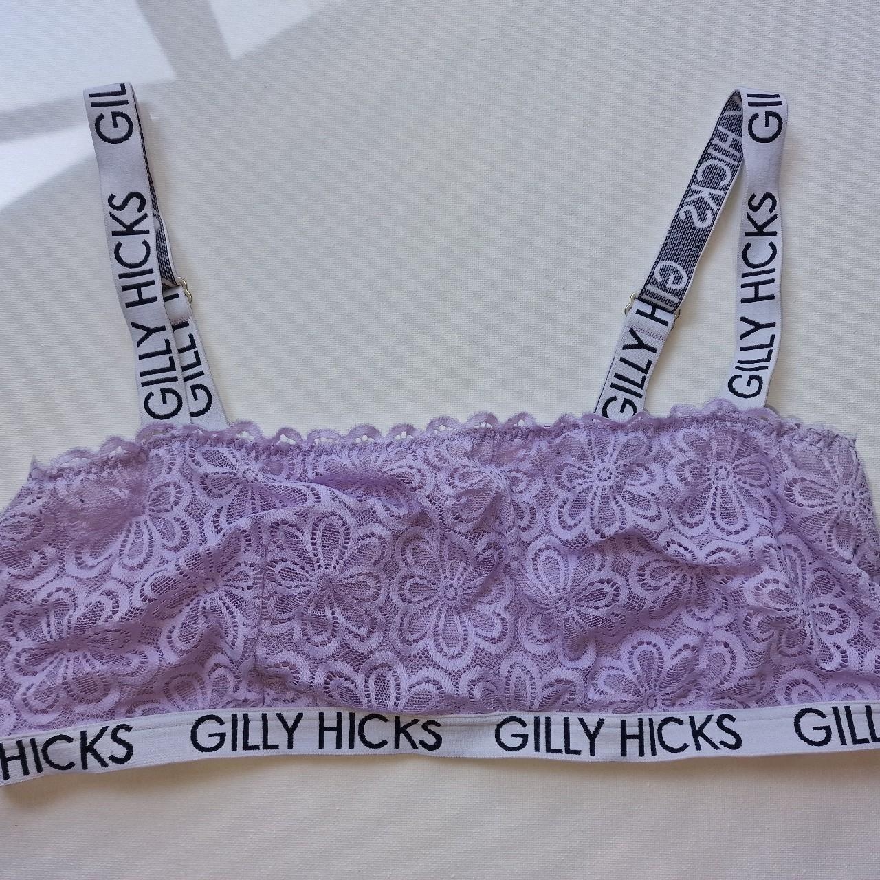 Holister gilly hicks bralette. Lilac lace. Never... - Depop