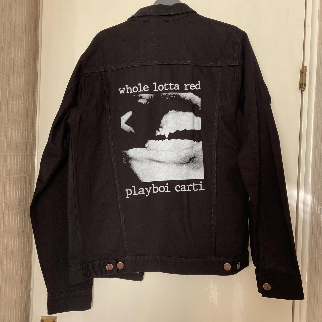 Playboi Carti Whole Lotta Red denim jacket size... - Depop