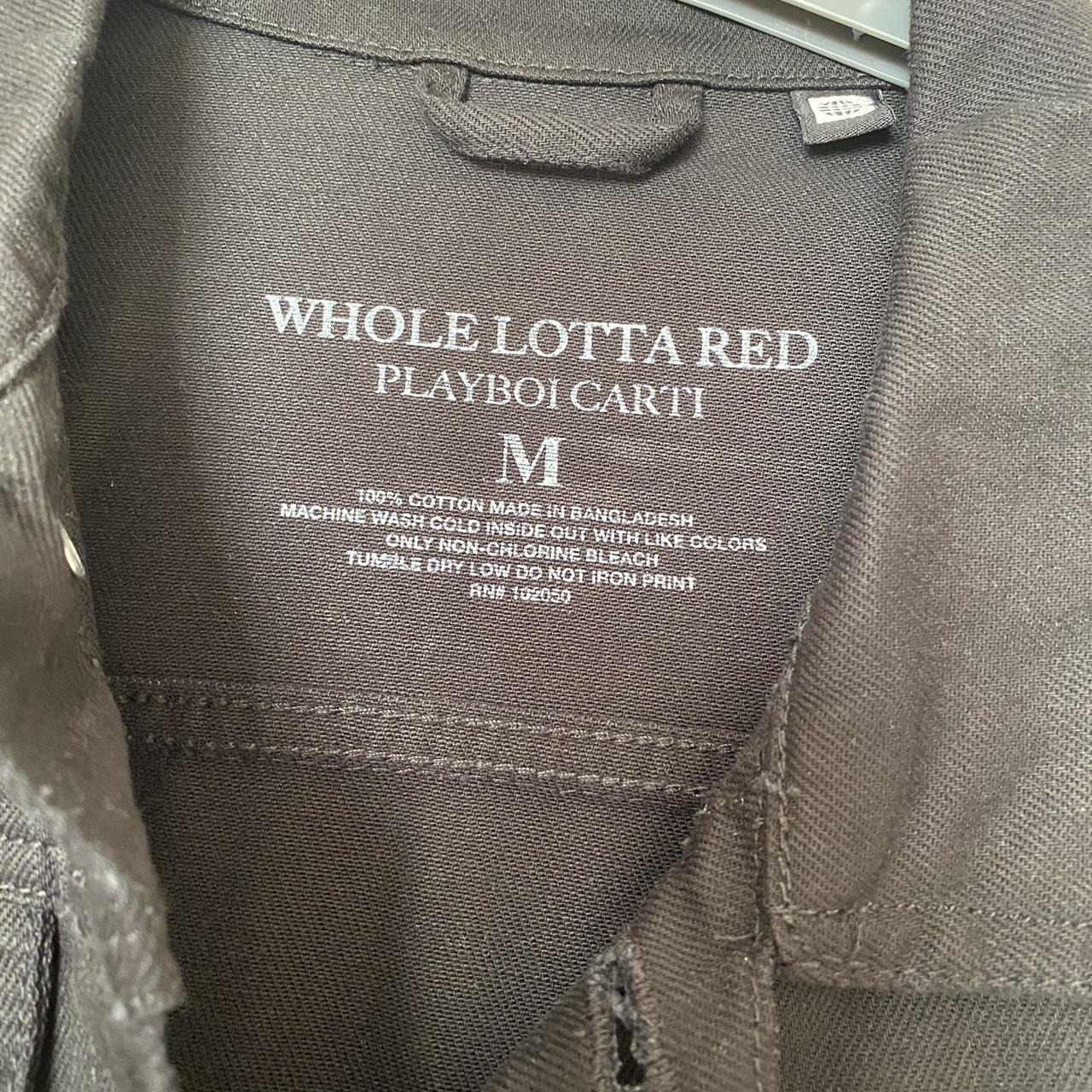 Playboi Carti Whole Lotta Red denim jacket size... - Depop