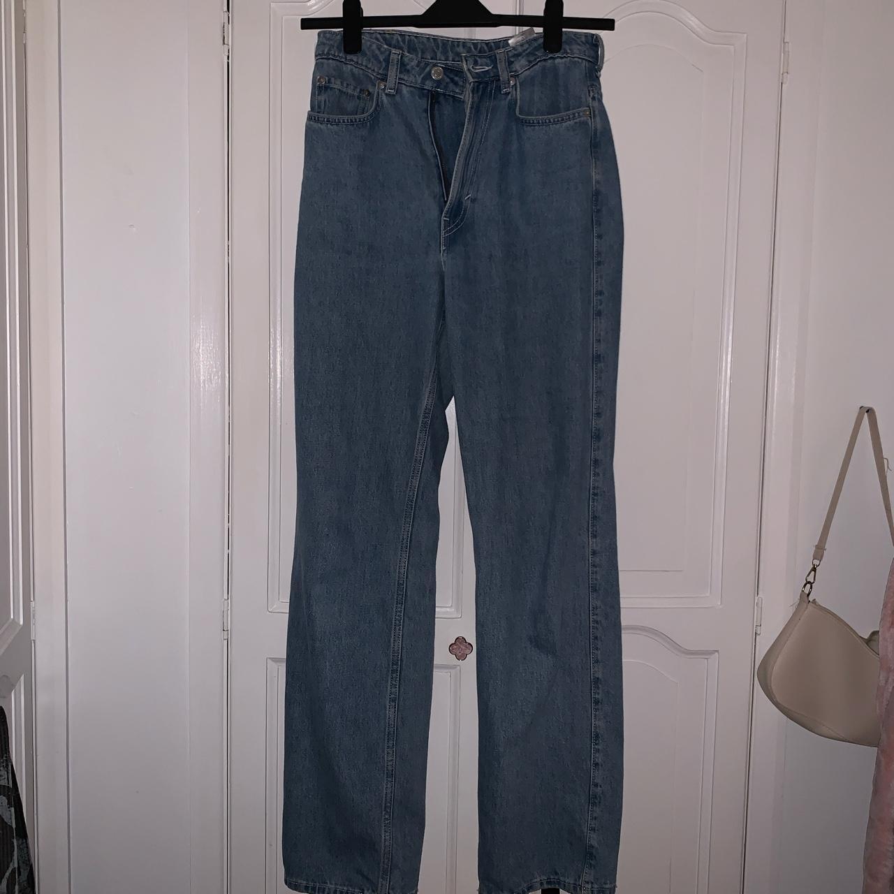 Weekday rowe jeans in (i think) mid wash blue. Size... - Depop