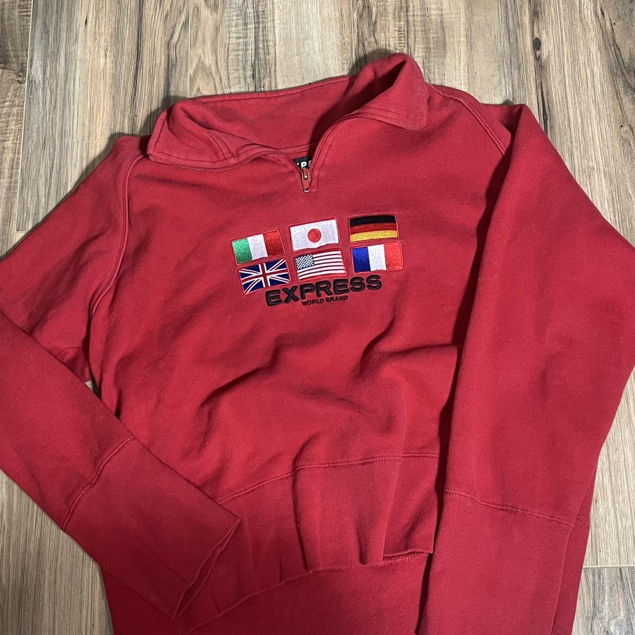 Express Women's Red Sweatshirt | Depop