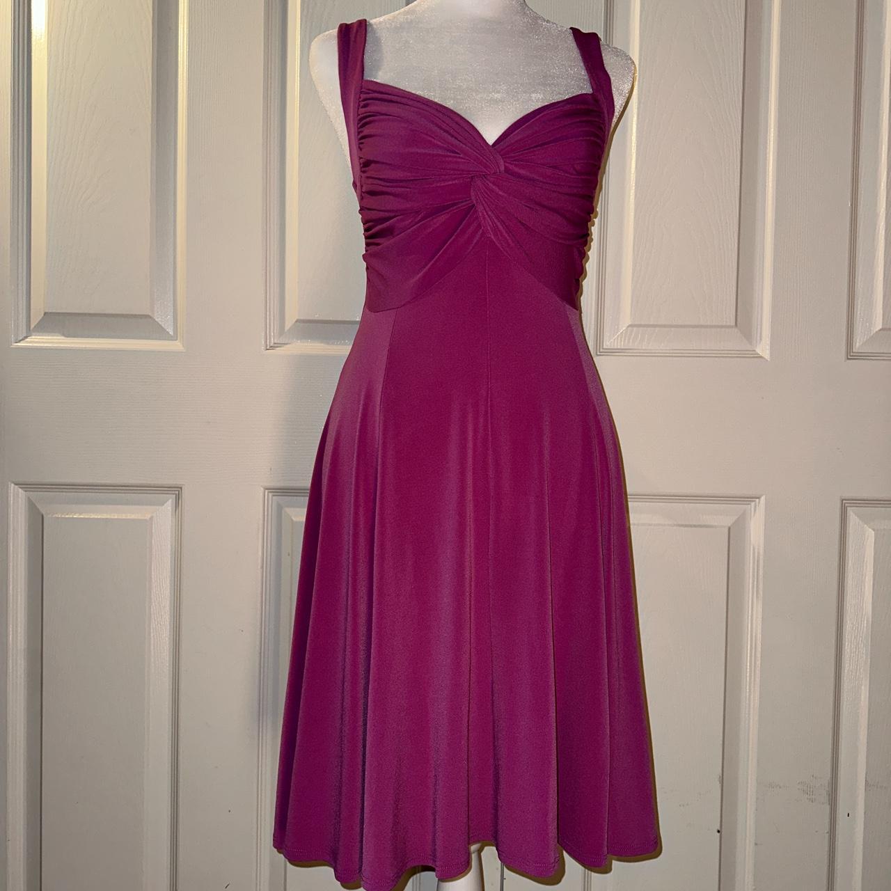 Moda International Purple Midi Dress with Cutest... - Depop