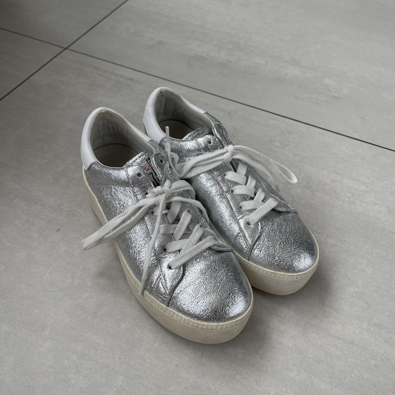 Ash - metallic ash platform trainers. Size 5 (EUR... - Depop