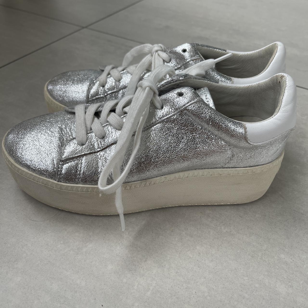 Ash - metallic ash platform trainers. Size 5 (EUR... - Depop