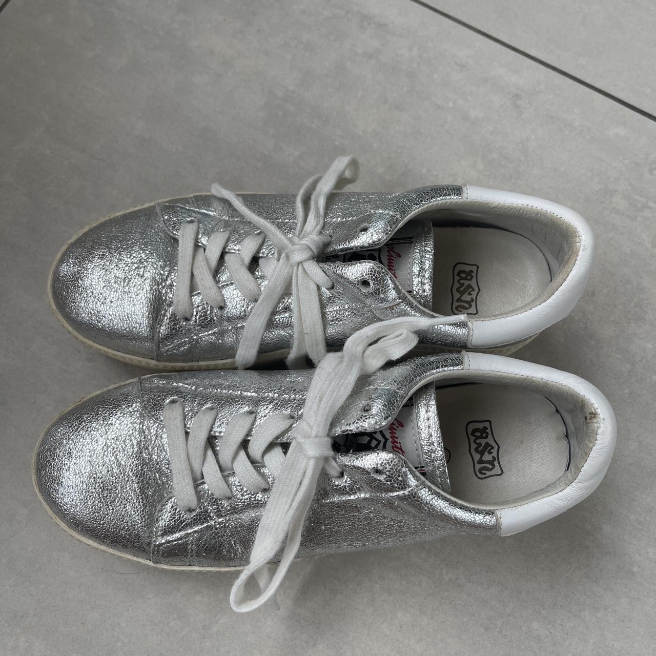 Ash - metallic ash platform trainers. Size 5 (EUR... - Depop