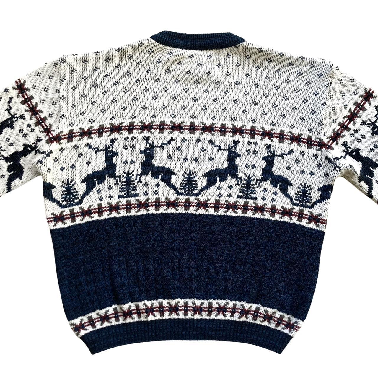 80s 90s Vintage Reindeer Dad Sweater Made by Rob... - Depop