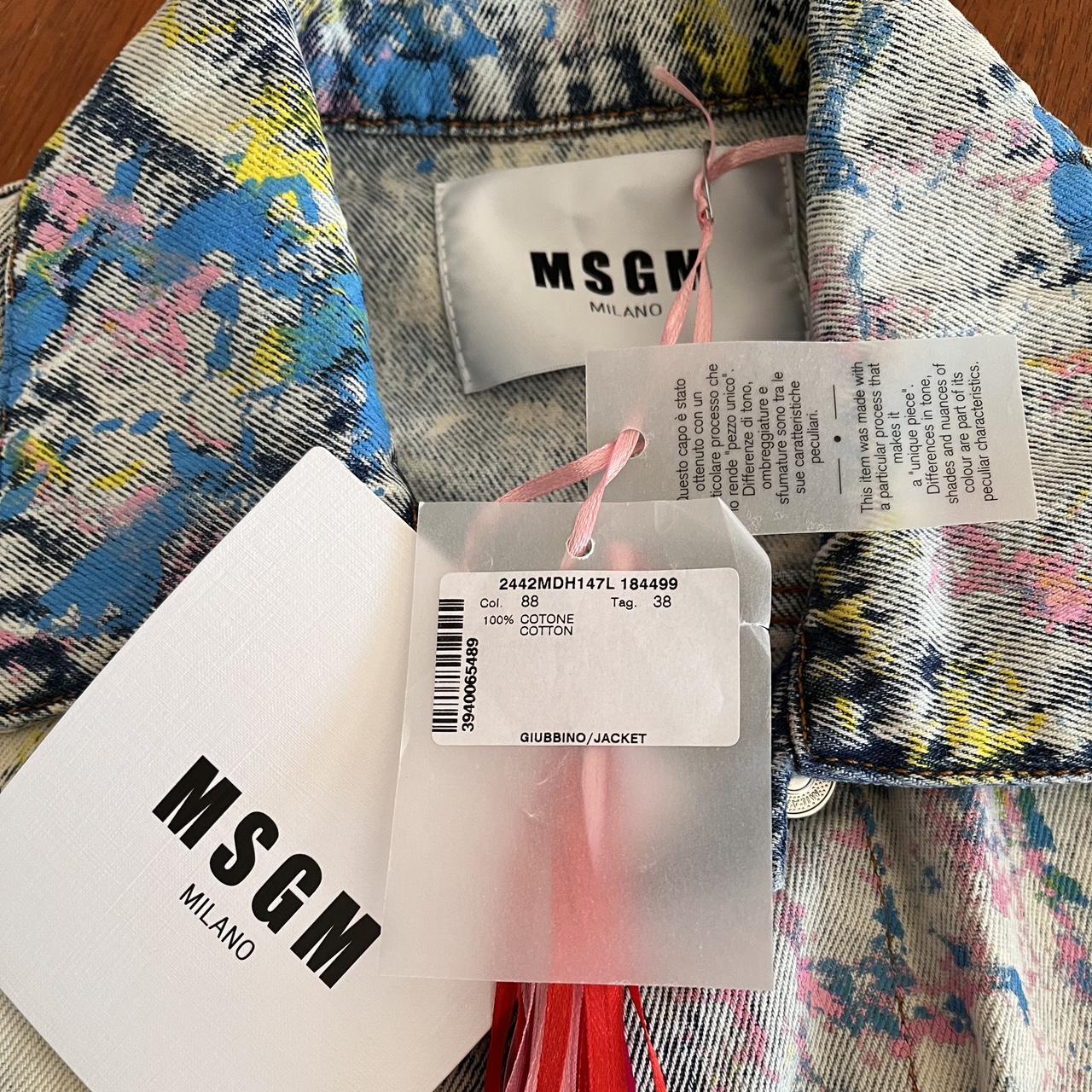 MSGM paint splatter denim jacket brand new with tags - Depop