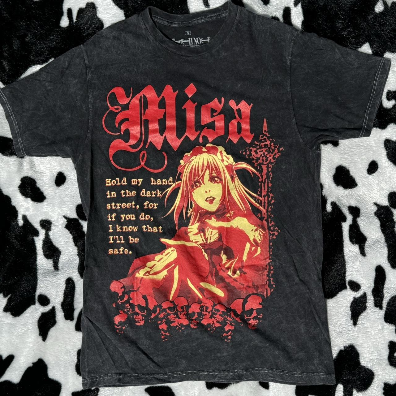 Death Note Misa Amane anime graphic t-shirt with... - Depop