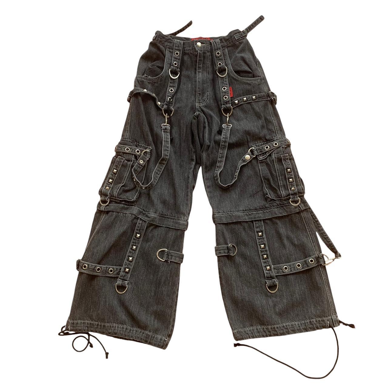 Tripp Nyc Full Force Fog Wash Denim Baggy Rave Jeans... - Depop