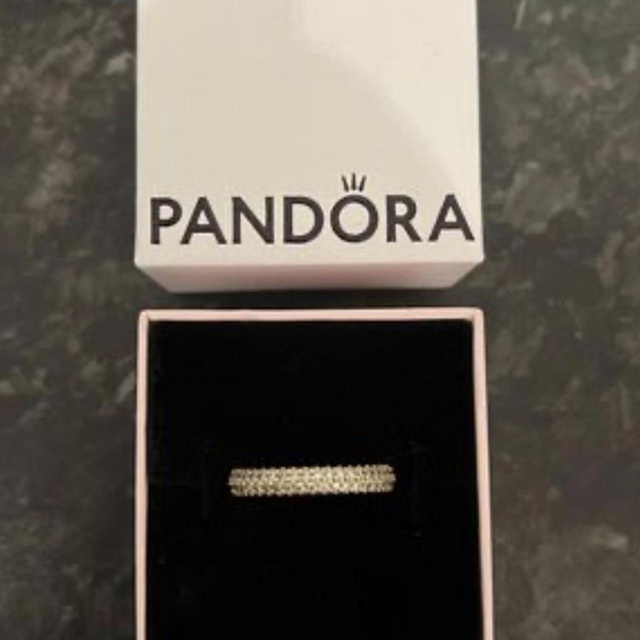 Pandora elegant pavé band ring Rose gold Size... - Depop