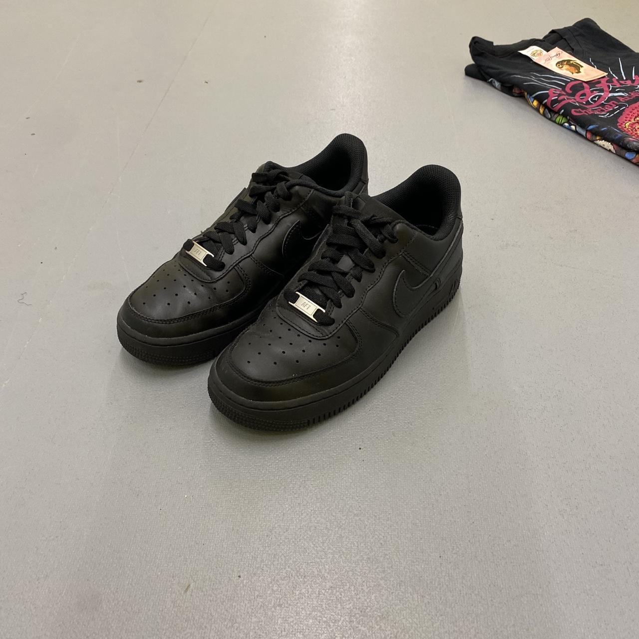 Nike AF1 black low - now available Excellent used... - Depop