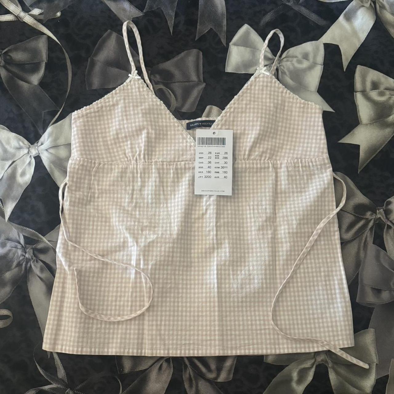 Brandy Melville pink gingham edith top🌸🍓 brand new... - Depop