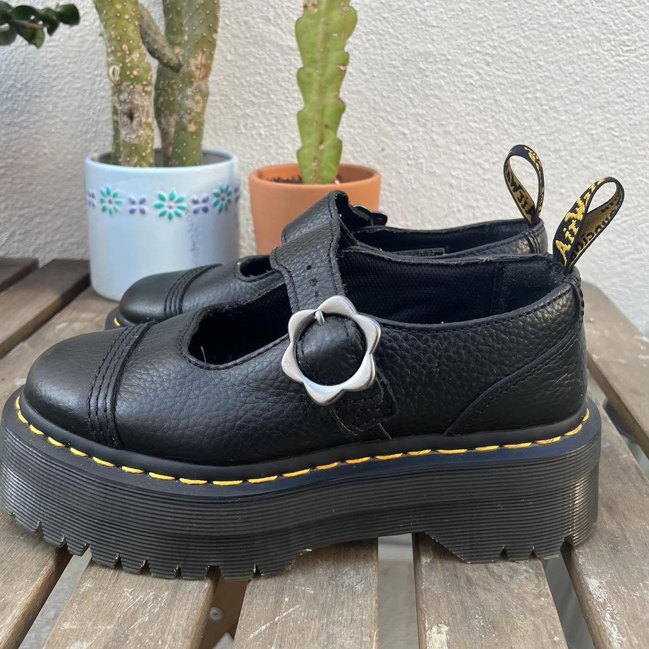 Dr. Martens Addina flower buckle maryjane platforms... | Depop