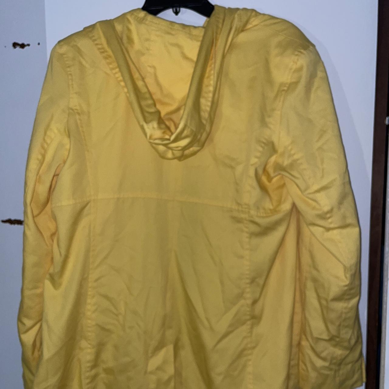 George Yellow button up Raincoat with hood! Could be... - Depop