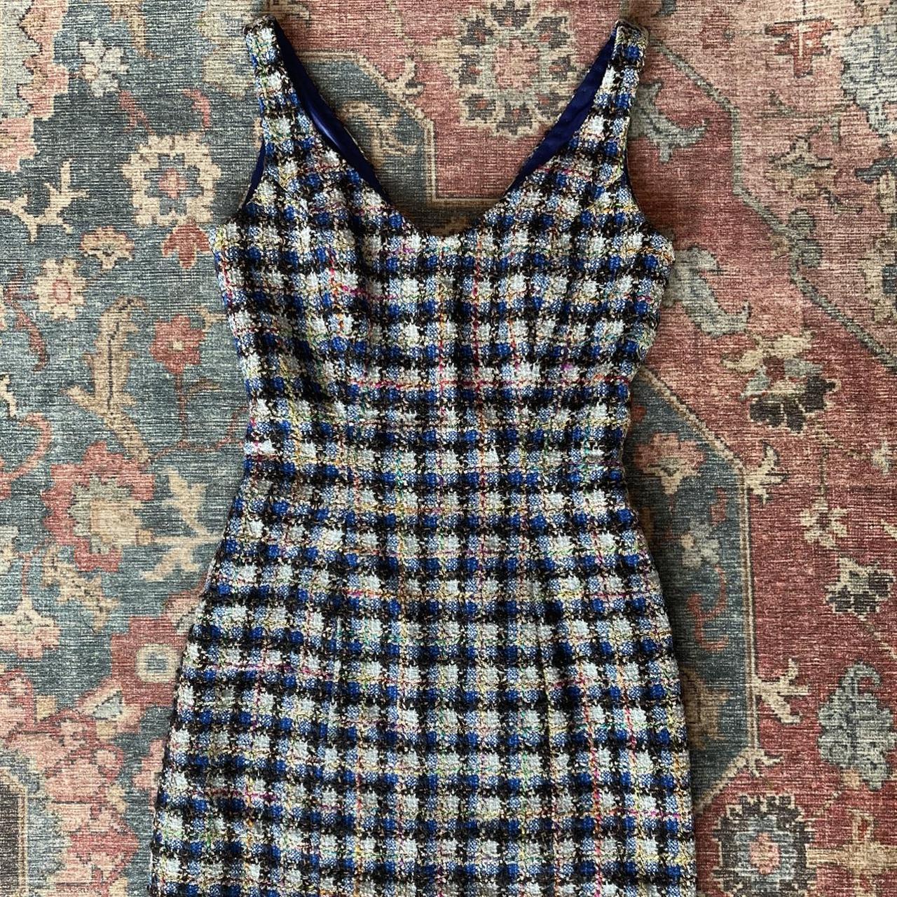 beautiful tweed 90s mini dress! this dress is so... - Depop