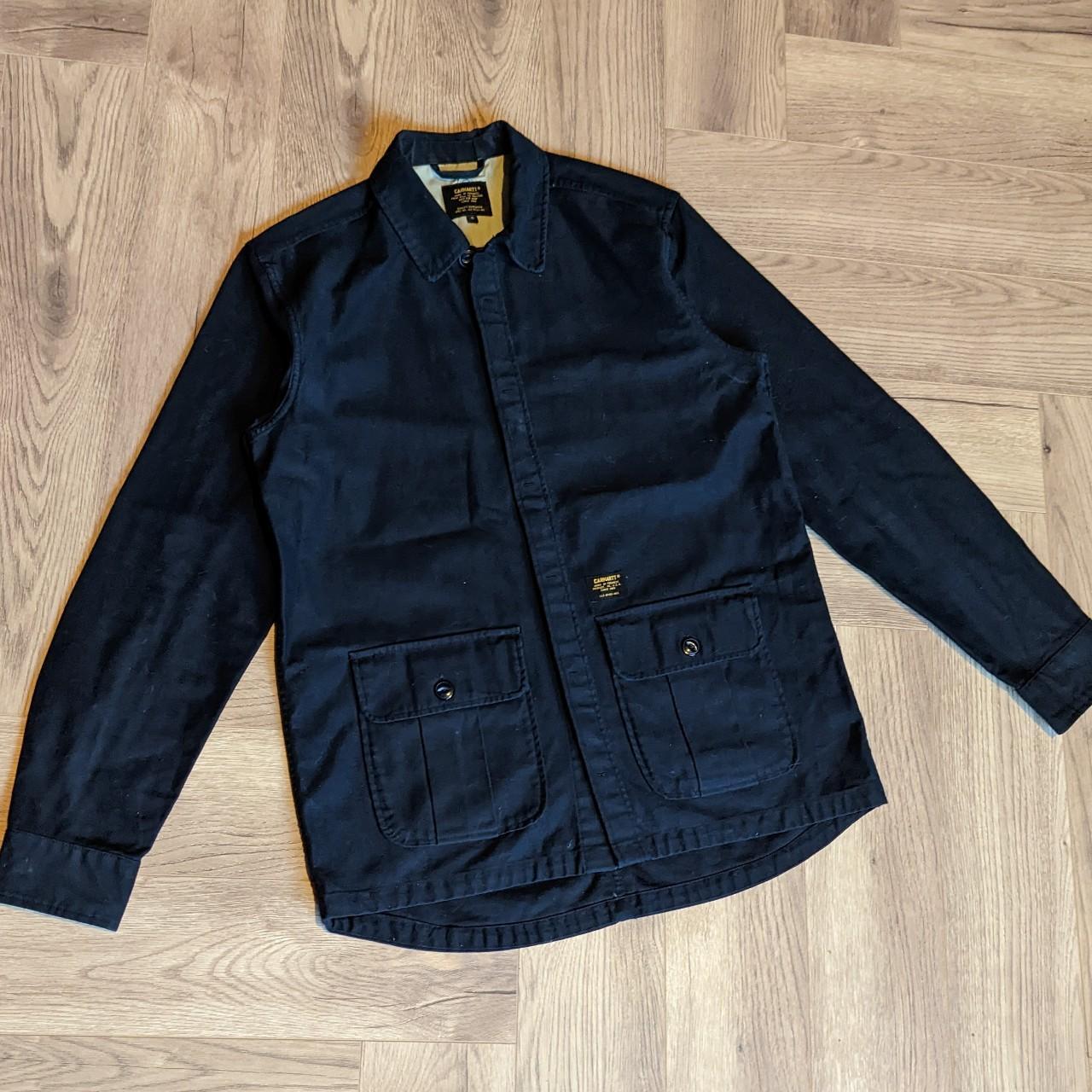 Carhartt WIP Black Chore Jacket Shacket Size: UK... - Depop
