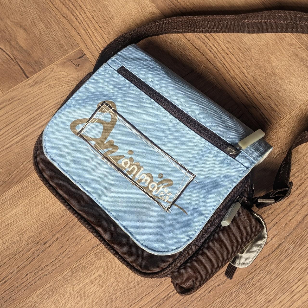 Animal Women's Brown and Blue Bag | Depop