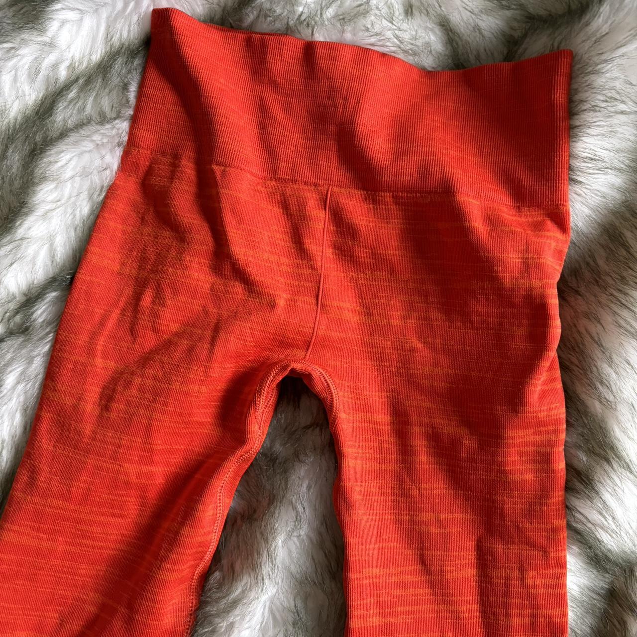Gymshark Size Xs Orange Leggings Worn Once Depop