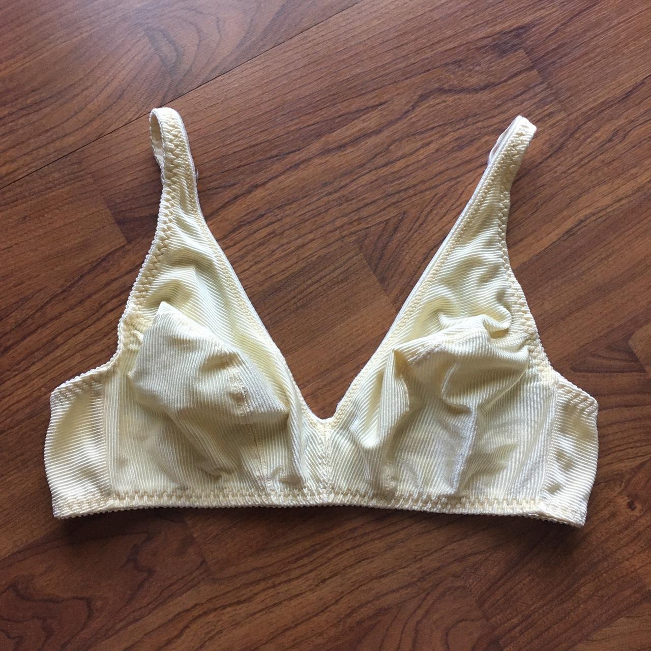 Vintage Vassarette yellow satin bra. So soft and... - Depop