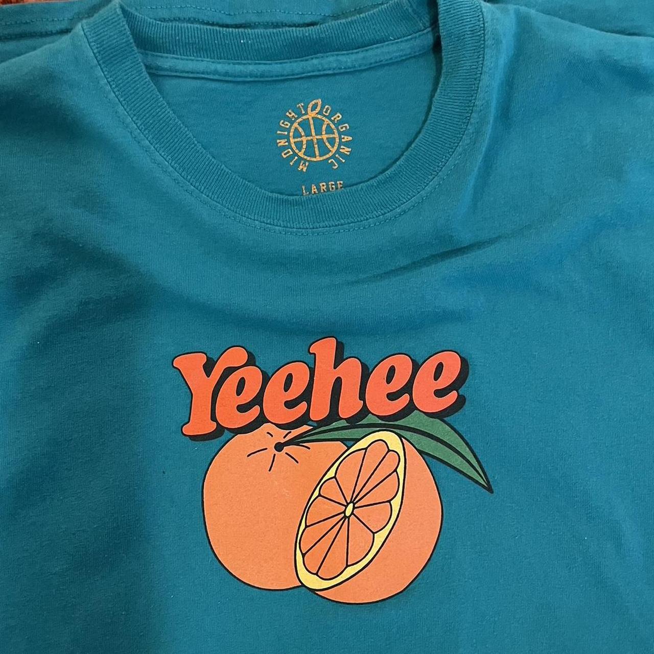 Midnight Organic Yeehee Orange Graphic Tee Men’s... - Depop