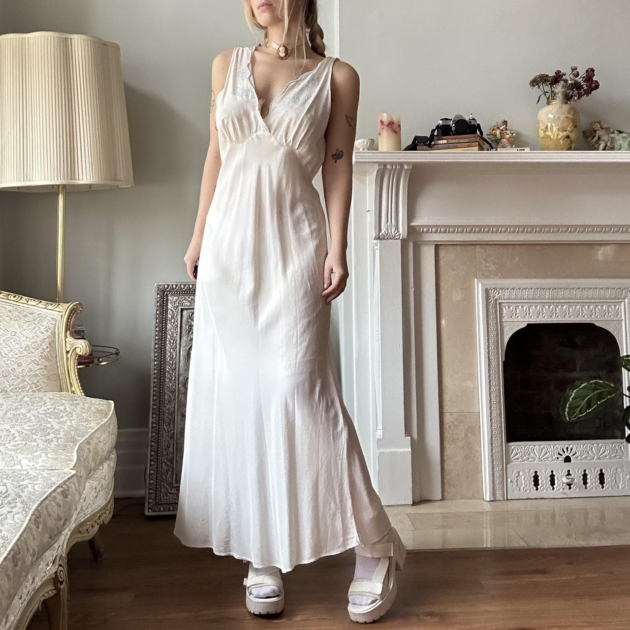 ♡Antique 1940's Soft Pastel Slip Gorgeous antique... - Depop