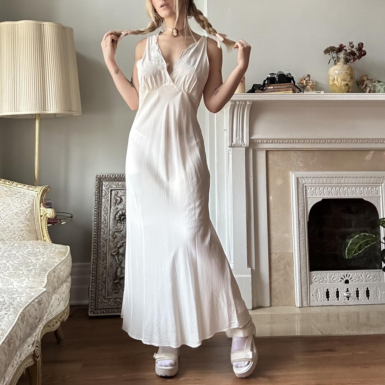 ♡Antique 1940's Soft Pastel Slip Gorgeous antique... - Depop