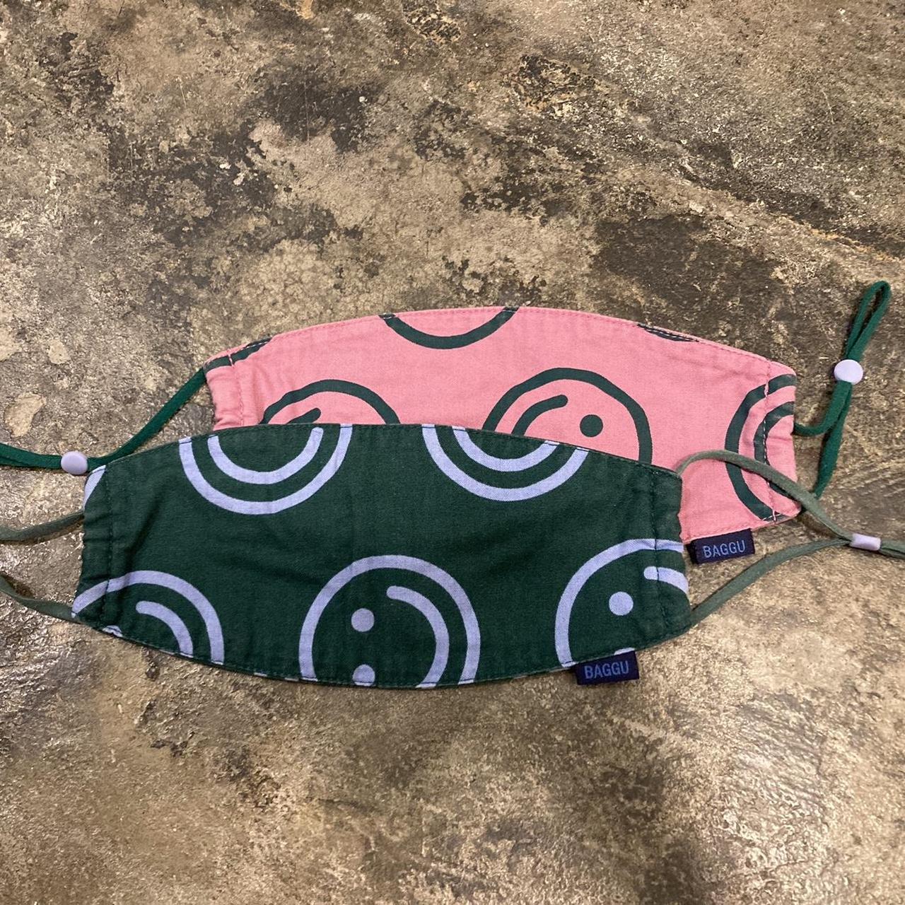 BAGGU face masks, set of 2 smiley print #facemask... - Depop