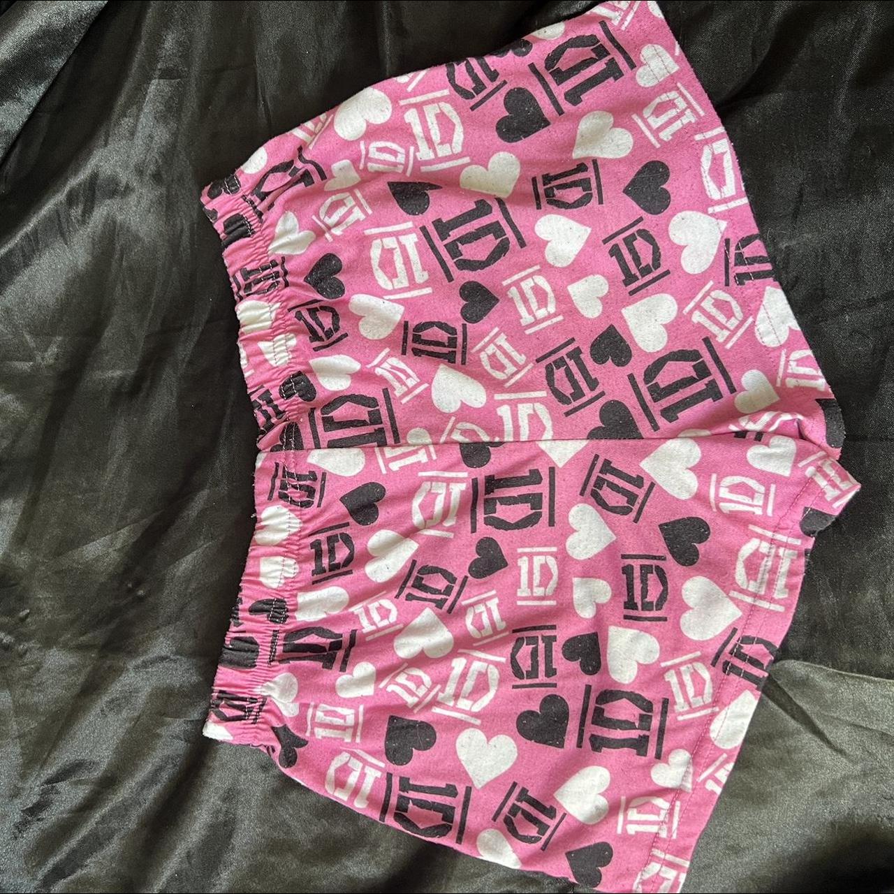 Pink one direction MINI sleeping shorts Size 10/12... - Depop