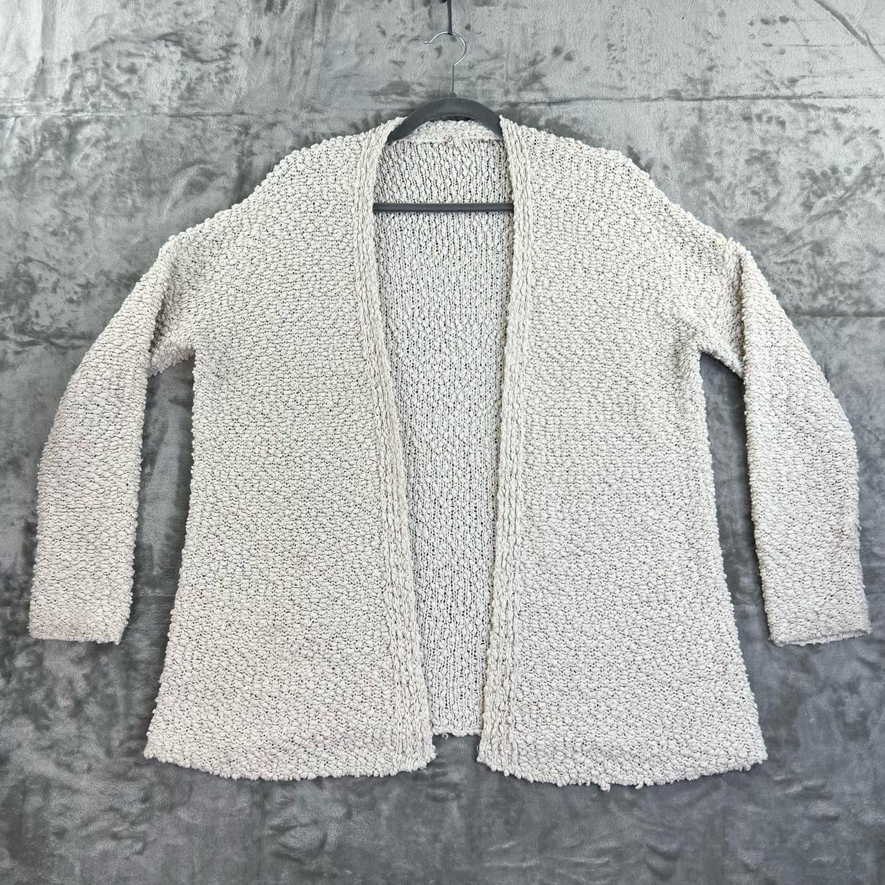 POL Textured Knit Open Front Longline Cardigan... - Depop