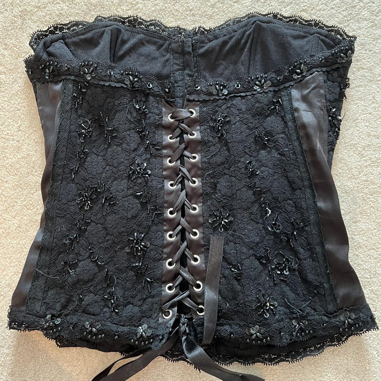 Jane Norman black corset top🖤, size 10 - Depop