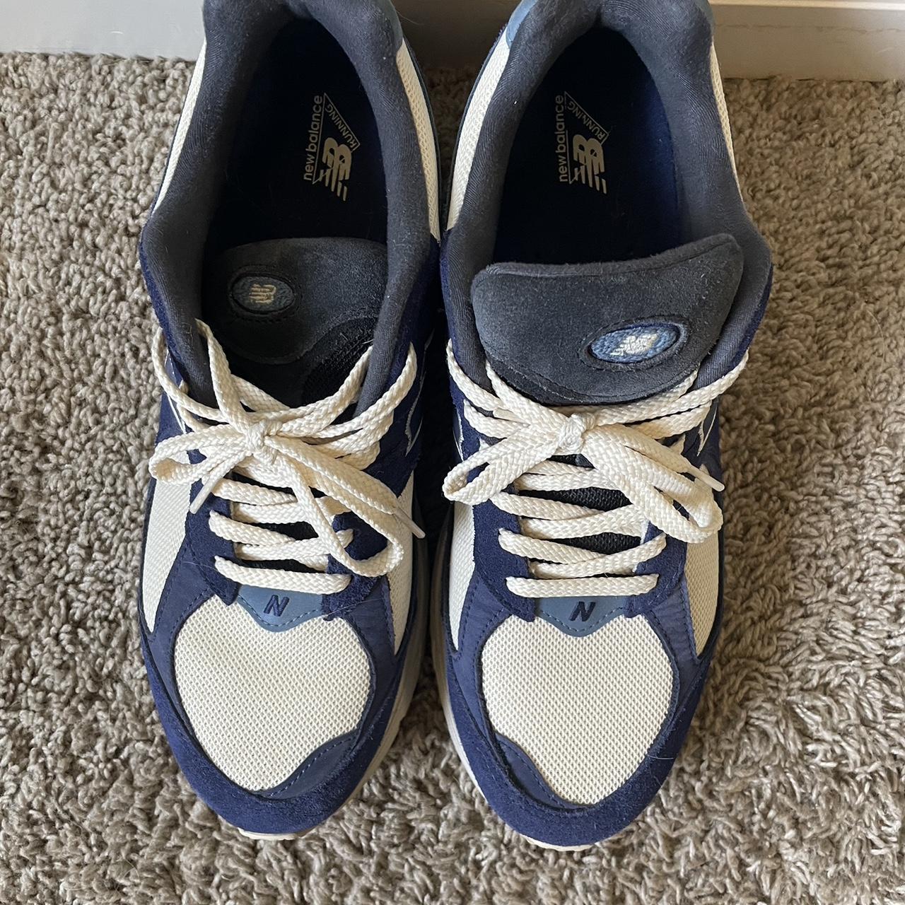 New Balance 2002r Deep Navy/Cream No box, rarely... - Depop