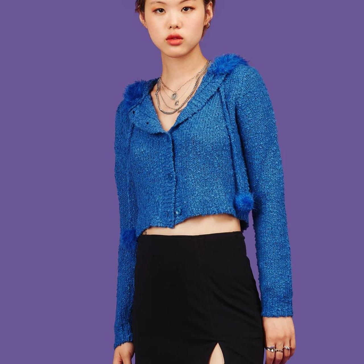 unif fuku cardigan in blue. the absolute cutest but... | Depop
