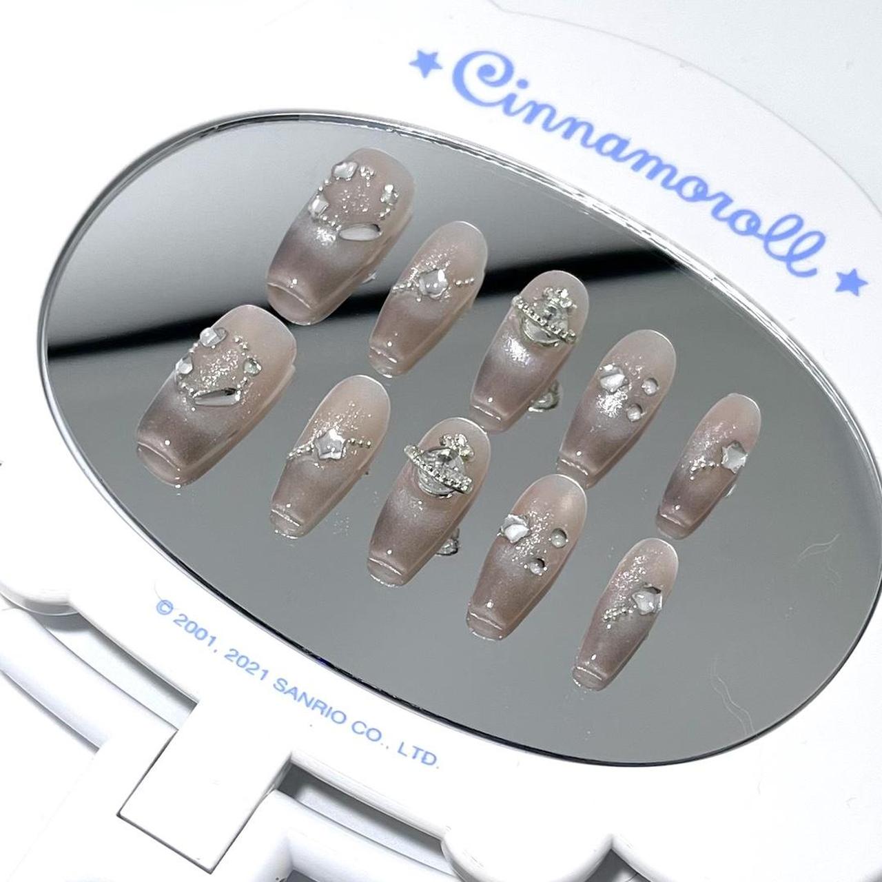 vvw inspired press on nails handmade and high... - Depop