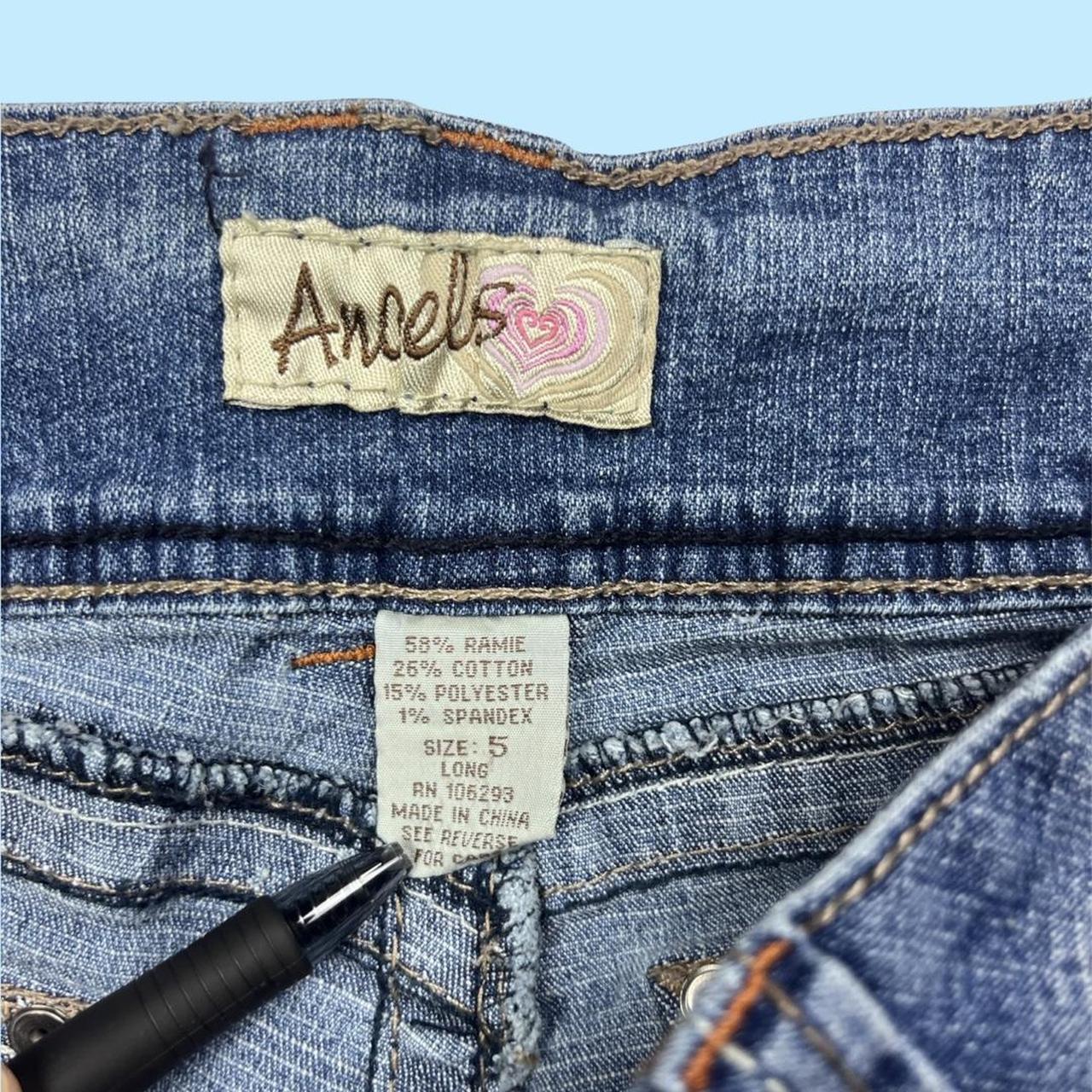 Y2K Angles Low Rise Jeans Size 5 Waist: 28 Rise:... - Depop