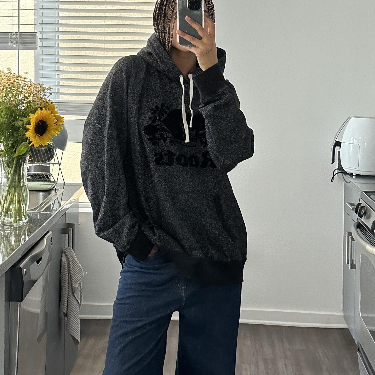Roots hoodie. Black/ grey. SO COMFY. - Depop