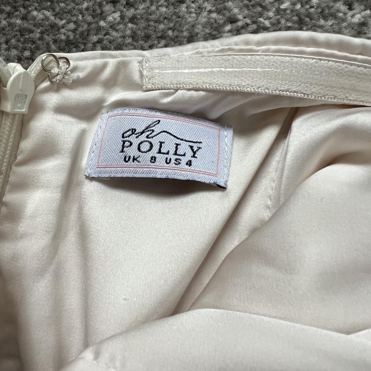 Oh Polly CAP FERRAT Strapless Satin Mini Dress,... - Depop