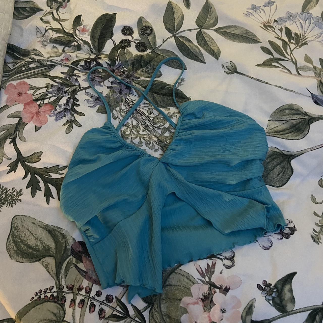 Urban outfitters blue cami cross back top Super cute... - Depop